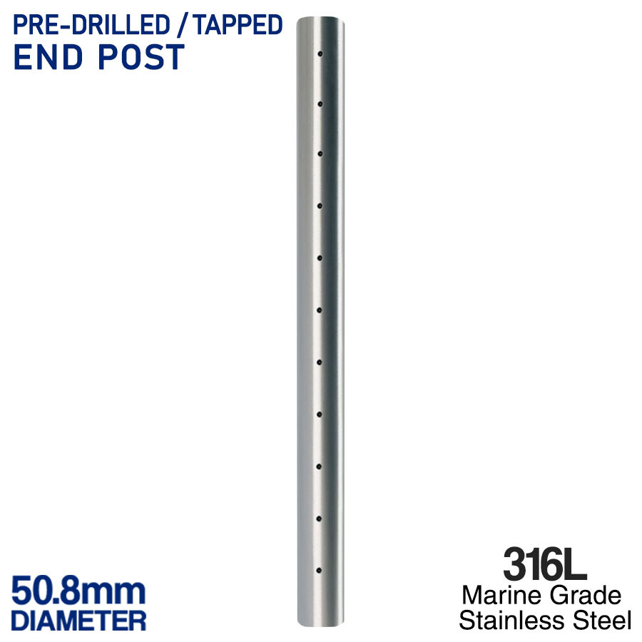 End Post - 50.8mm Diameter - Stainless Steel Balustrade