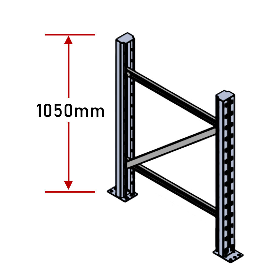 Pallet Racking Frame - 990mm - Zinc Plated