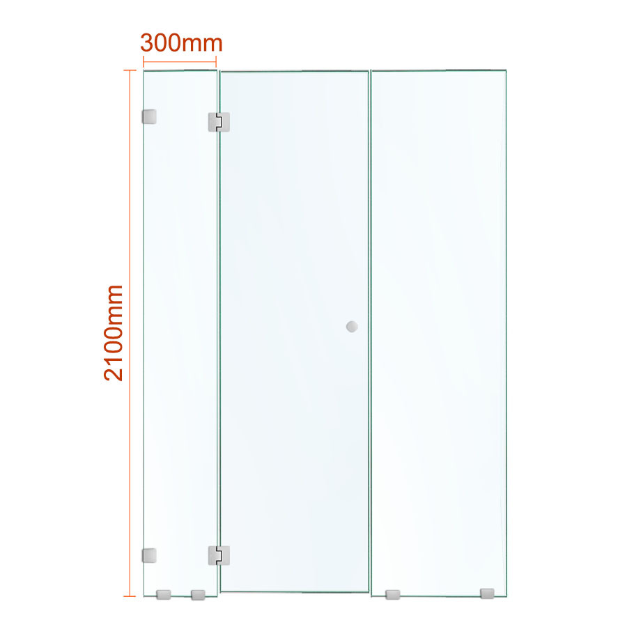 Shower Screen Hinge Panel 300mm x 2100mm