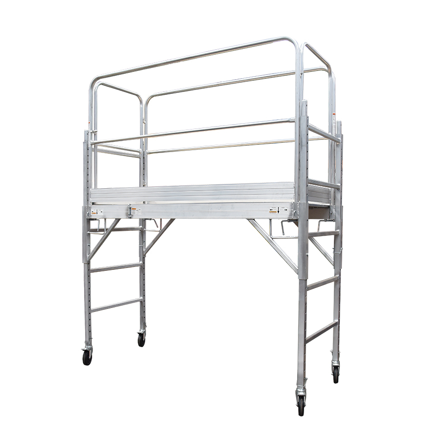Aluminium Alloy Mobile Scaffold with Guard Rail - Aluminium Deck